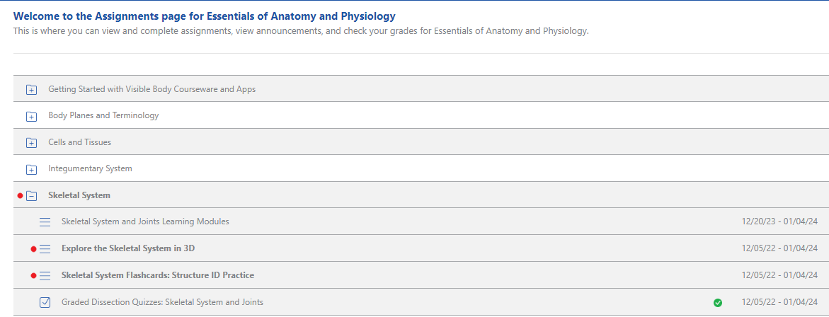 Getting Started with Courseware (Students) – Visible Body